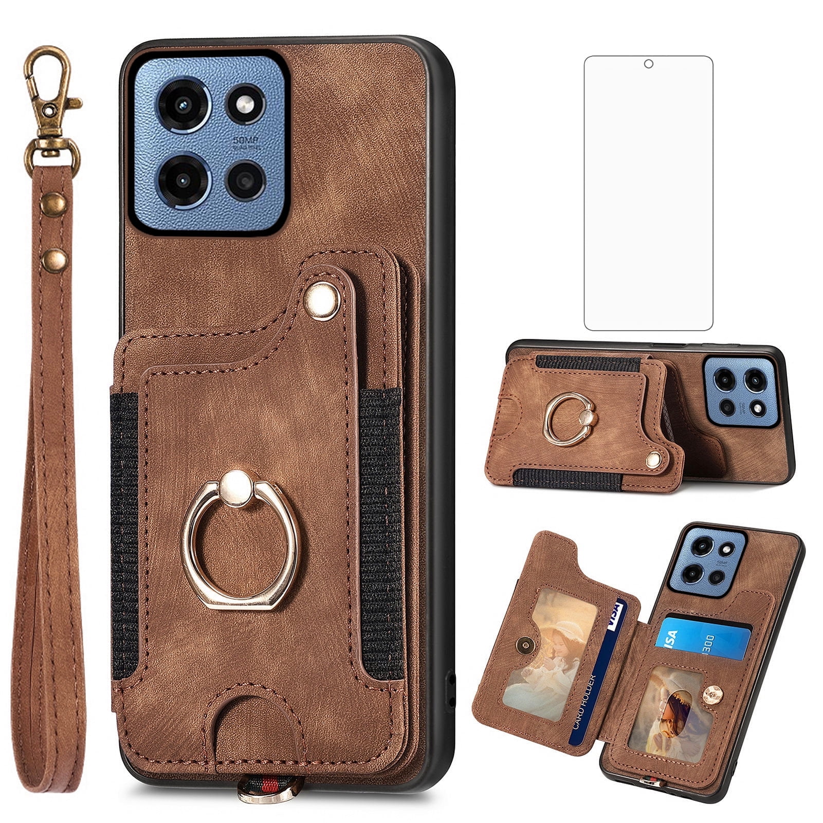 Asuwish Phone Case for Motorola Moto G 5G 2025 Wallet Cell Cover with ...