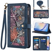 Asuwish Phone Case for Samsung Galaxy A20s Wallet Cover With Tempered ...
