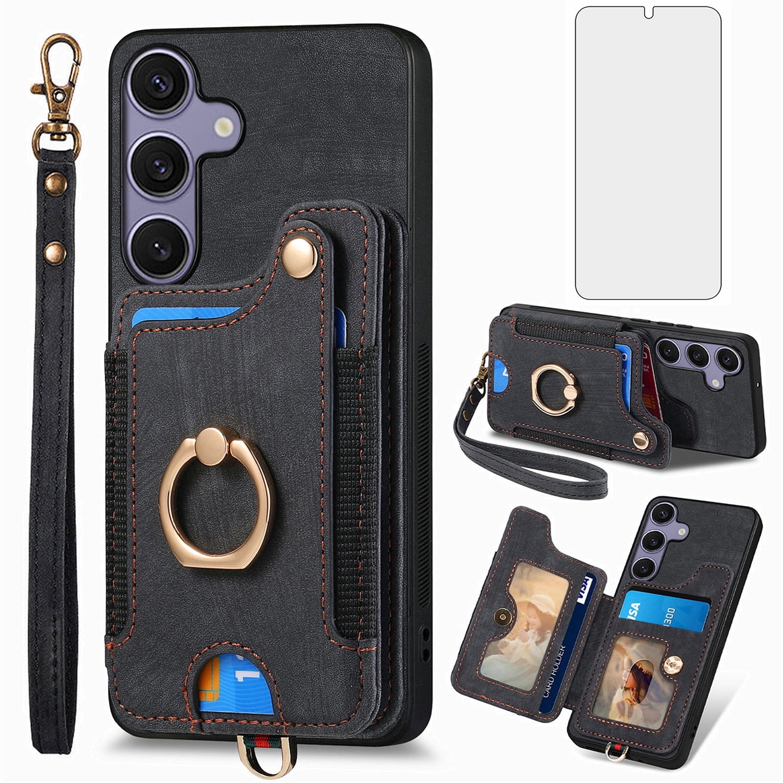 Asuwish Phone Case for Samsung Galaxy S25 FE 5G Wallet Cell Cover with ...