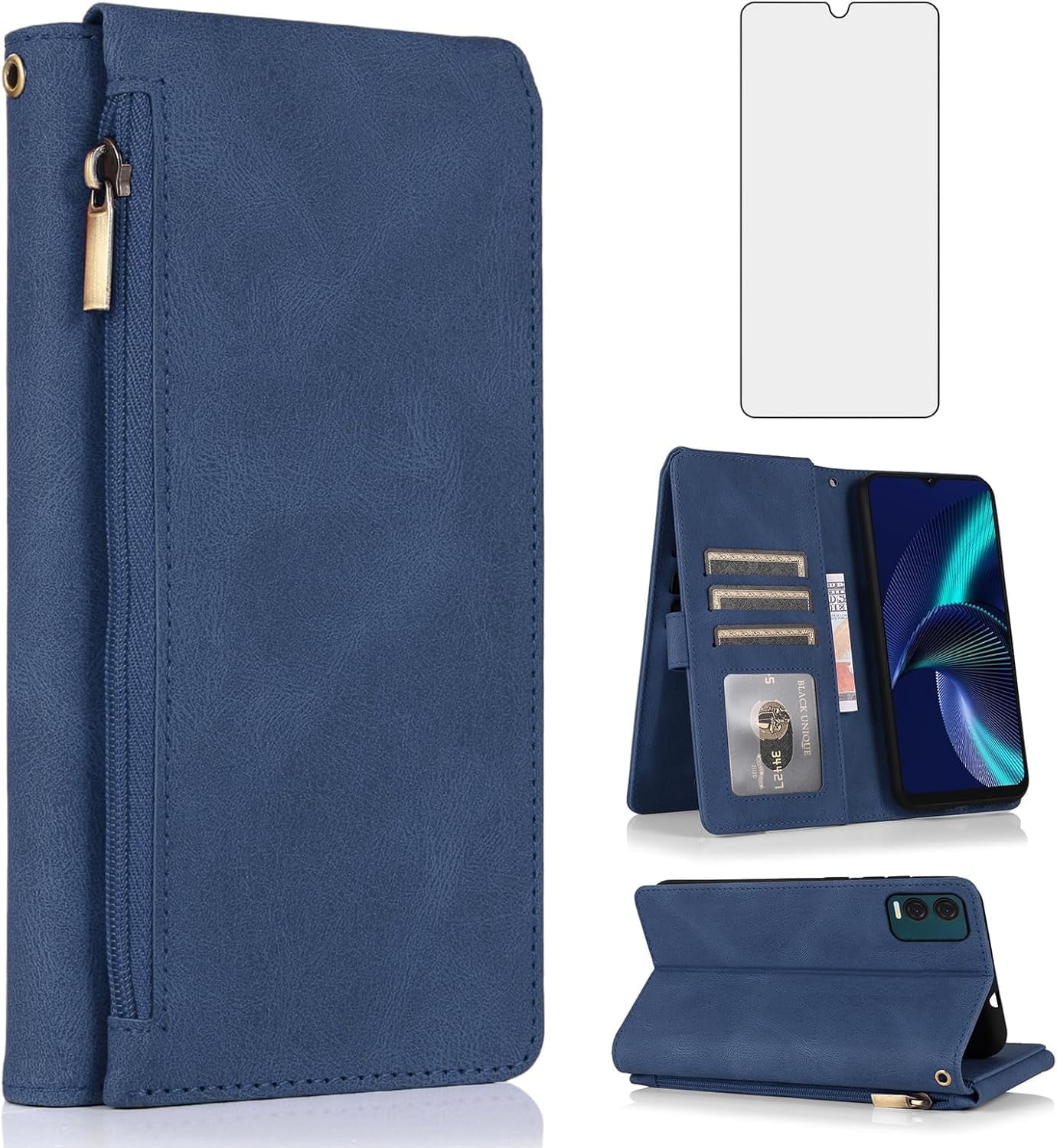 Asuwish Phone Case for Tracfone BLU View Speed 5G Wallet Mobile ...