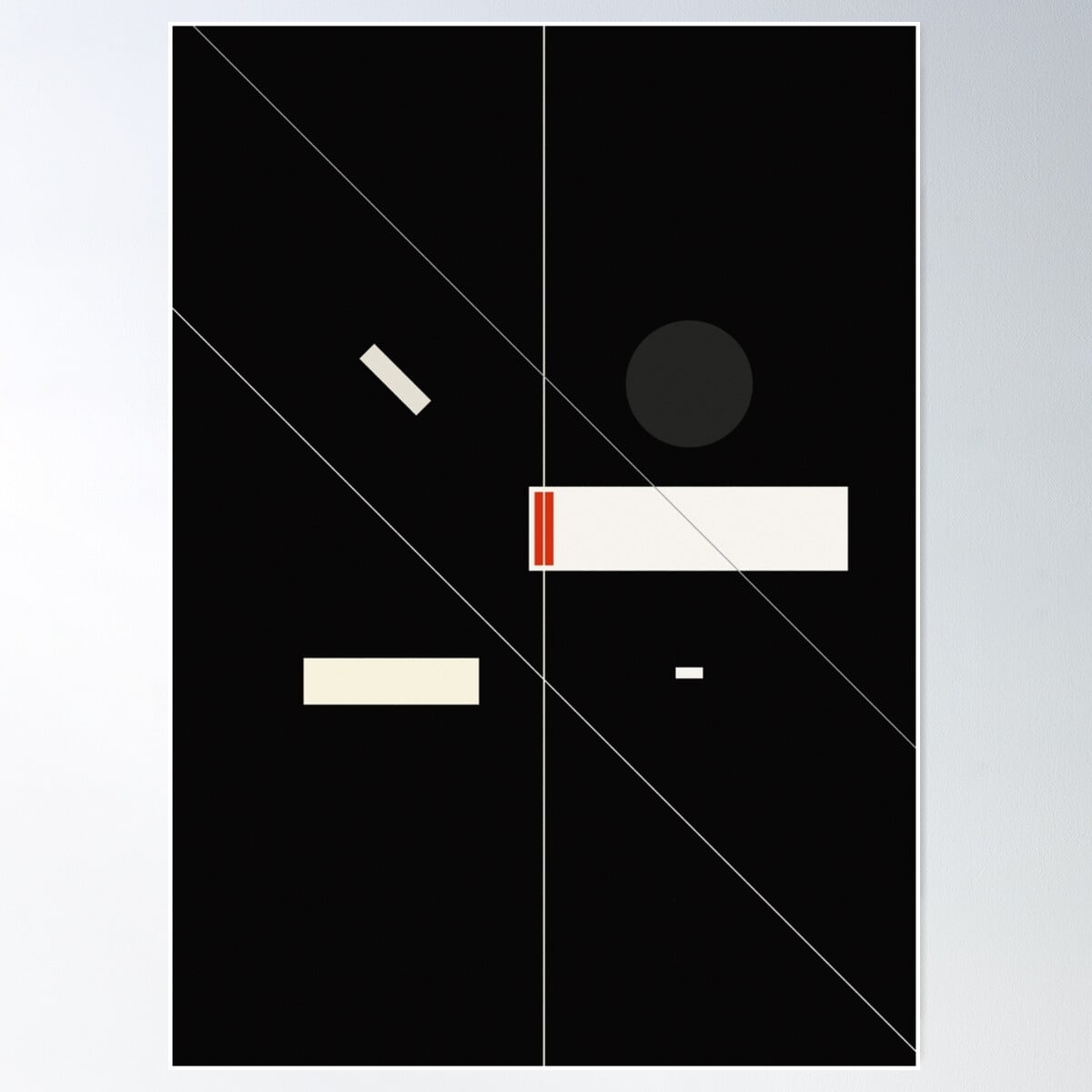 Asymmetric Balance 2 Poster Wall Art, Modern Wall Decor For Living Room Bedroom, 8x12 UNFRAMED ...