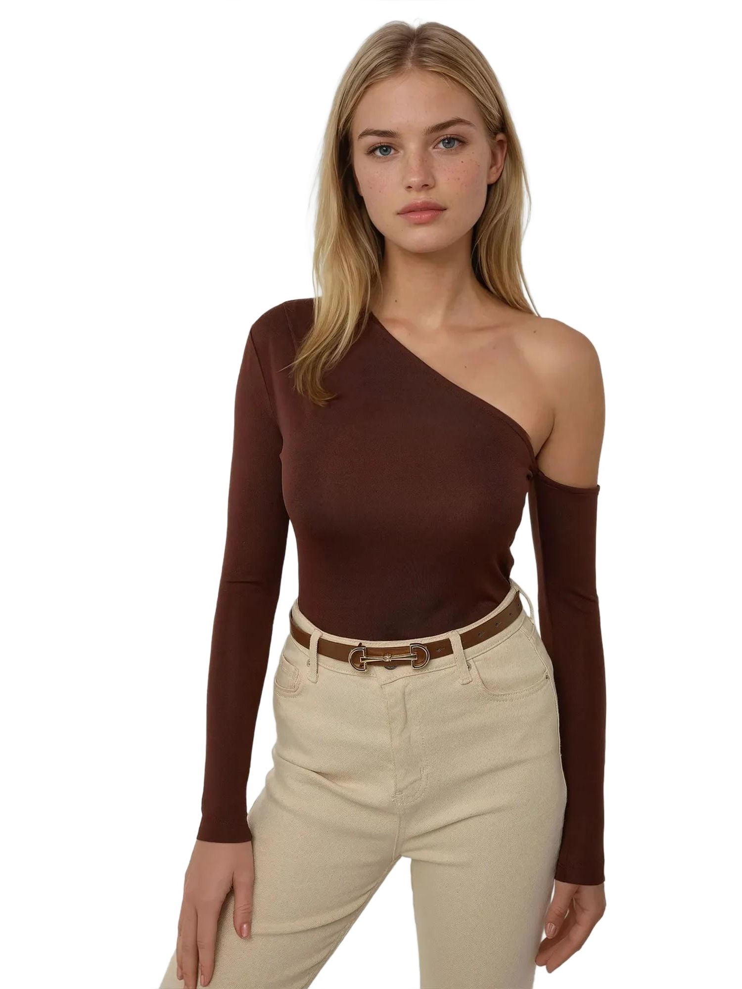 Asymmetrical Collar Draped Body - Walmart.com