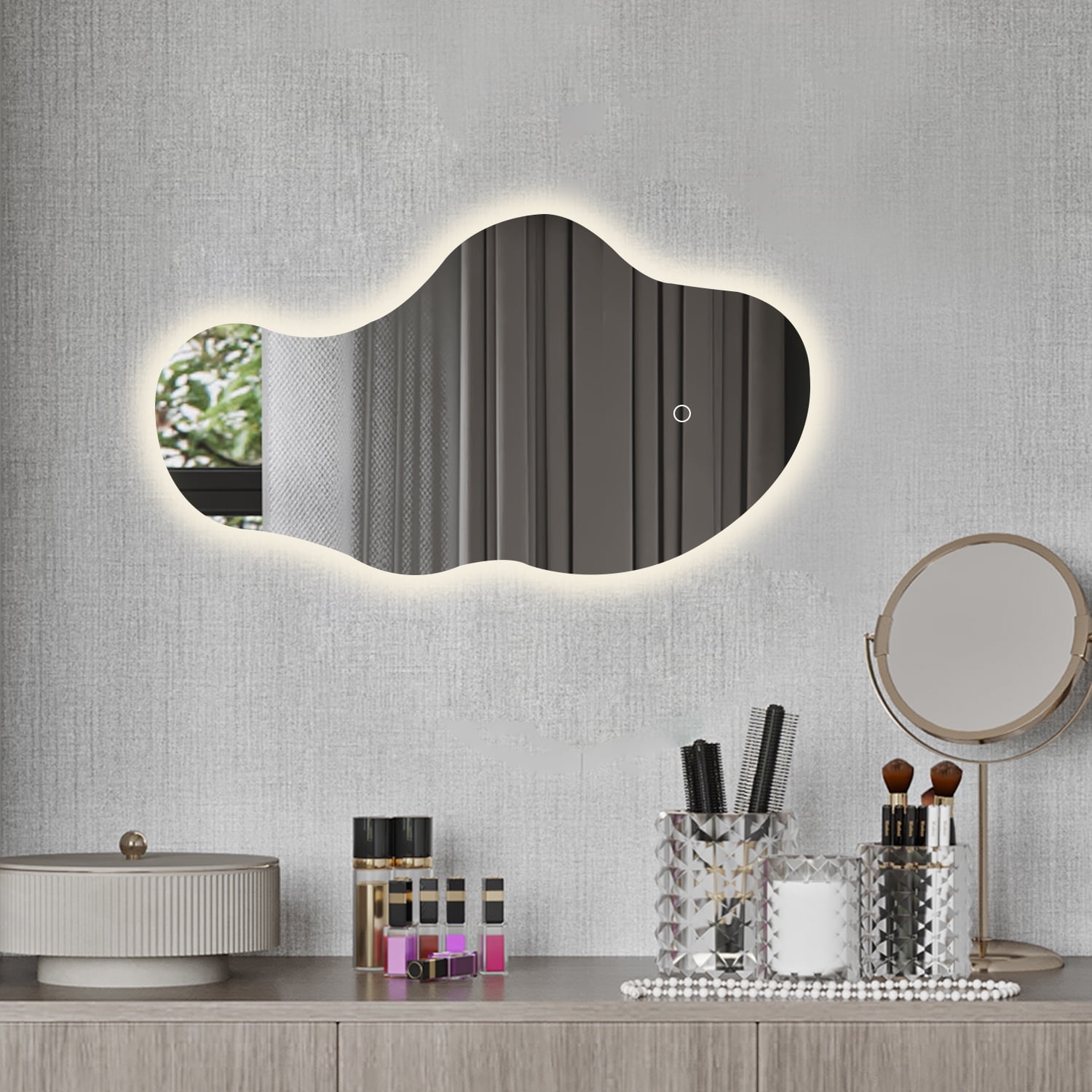 Asymmetrical Irregular Cloud Shape Frameless LED Lighted Decorative ...