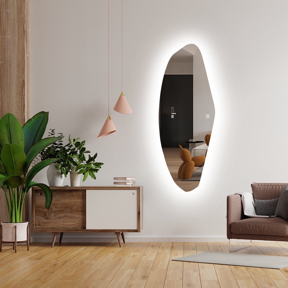 Asymmetrical Irregular Organic Shape Frameless LED Lighted Decorative ...