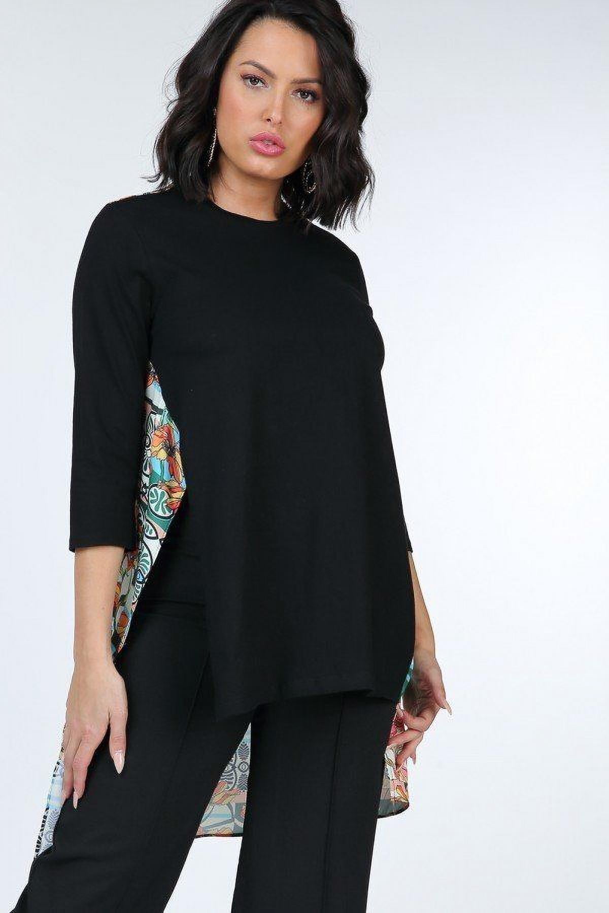 Asymmetrical Print High Low Top - Walmart.com
