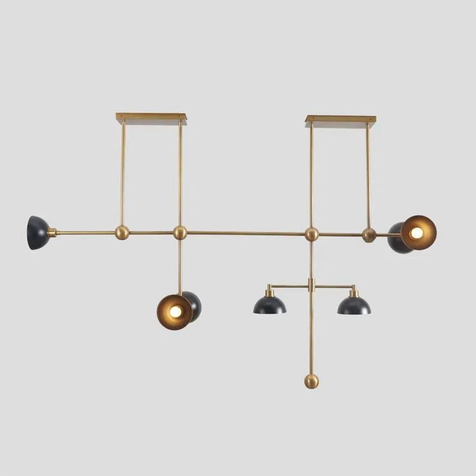Asymmetrical Structure Bowl Shade Hanging Chandelier – Mid Century ...