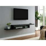 Asymmetrical Wall Mounted Wood TV Console Entertainment Center 72-inch ...
