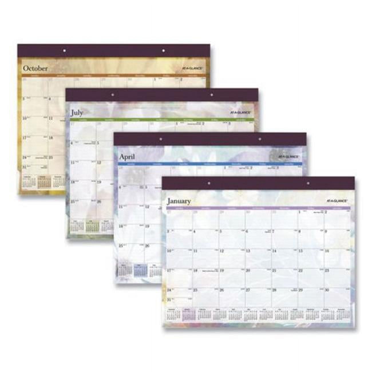 At-A-Glance 21.75 x 17 in. Dreams Desk Pad Calendar, Multi Color ...