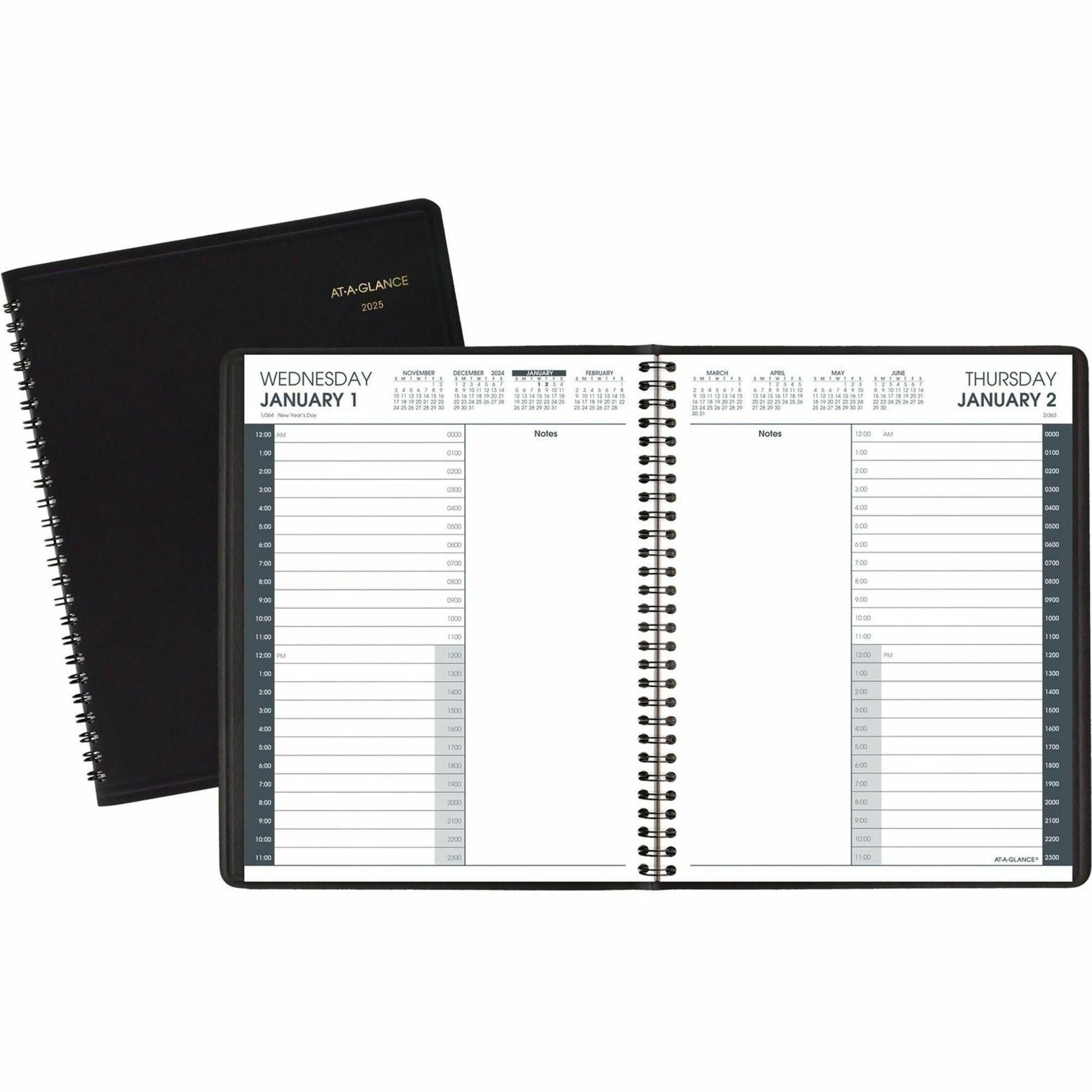 At-A-Glance 24-Hour Daily Appointment Book - Walmart.com