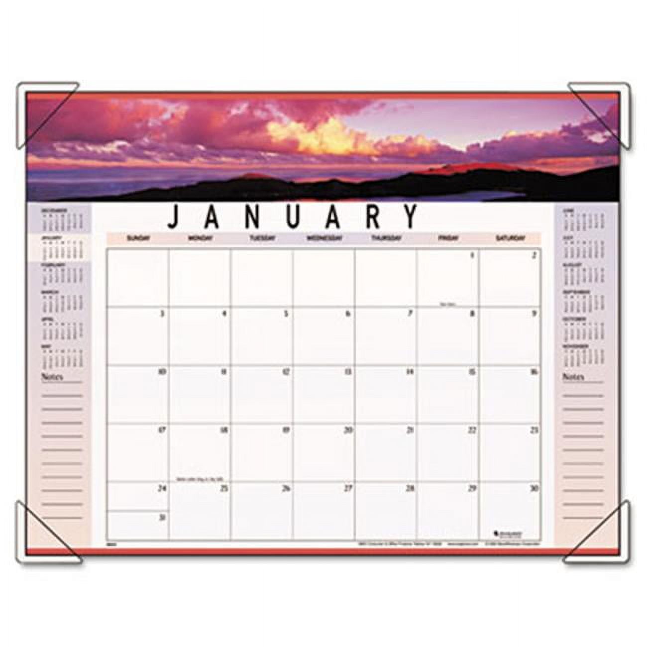 At-A-Glance 89802 Panoramic Landscape Monthly Desk Pad Calendar 22 x 17 ...
