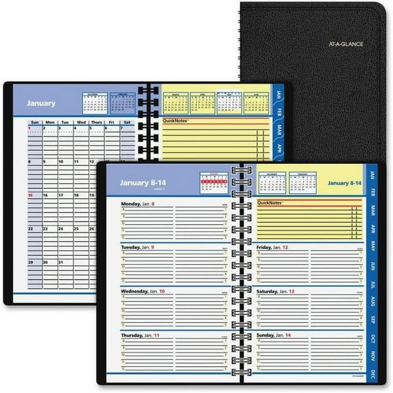 At A Glance AAG760205 Quick Notes Weekly & Monthly Planner, Simulated ...