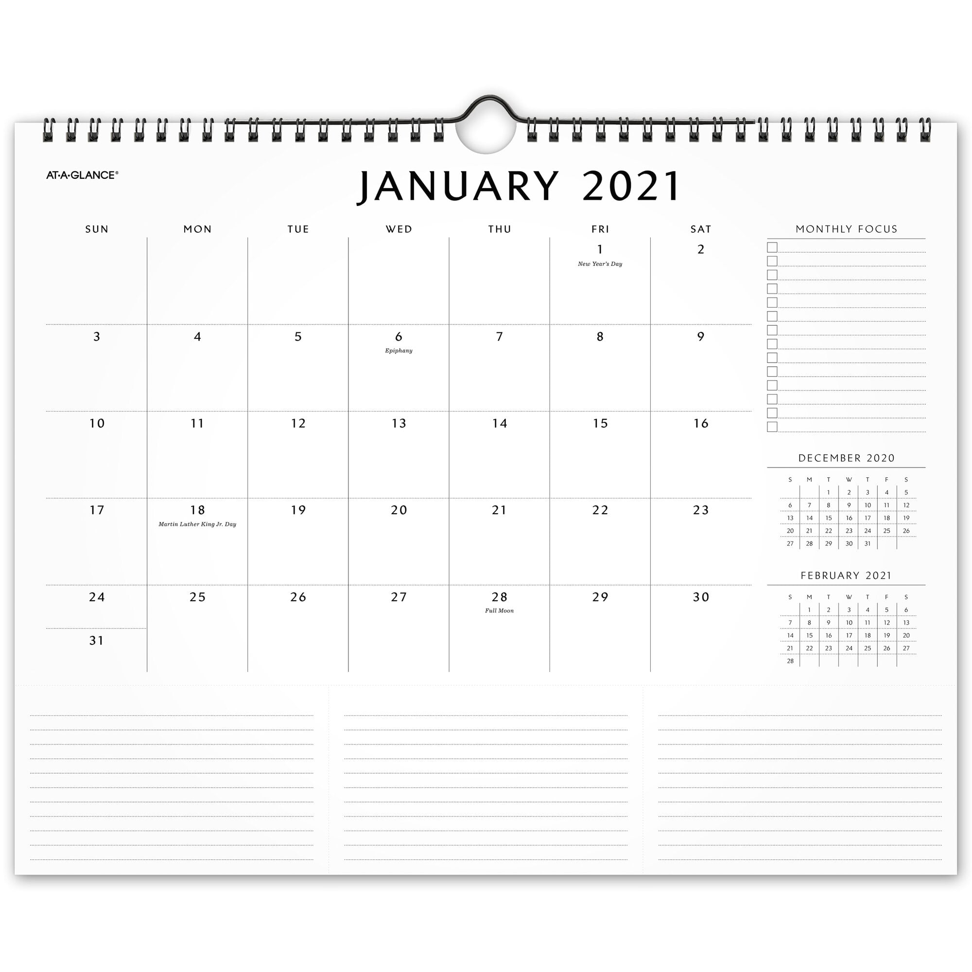At-A-Glance, AAGPM75828, Elevation Monthly Wall Calendar, 1 Each, White ...