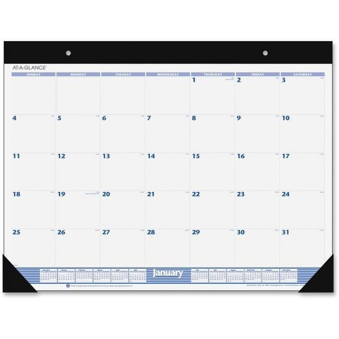 At A Glance AAGSW20000 22 x 17 in. Monthly Desk Pad Calendar 2016 ...