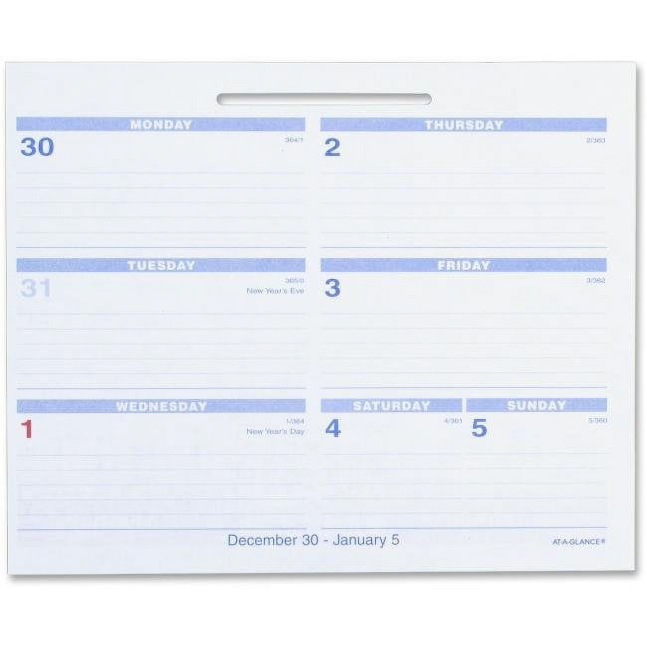 At A Glance AAGSW705X50 Flip-A-Week Desk Calendar Refill - Walmart.com