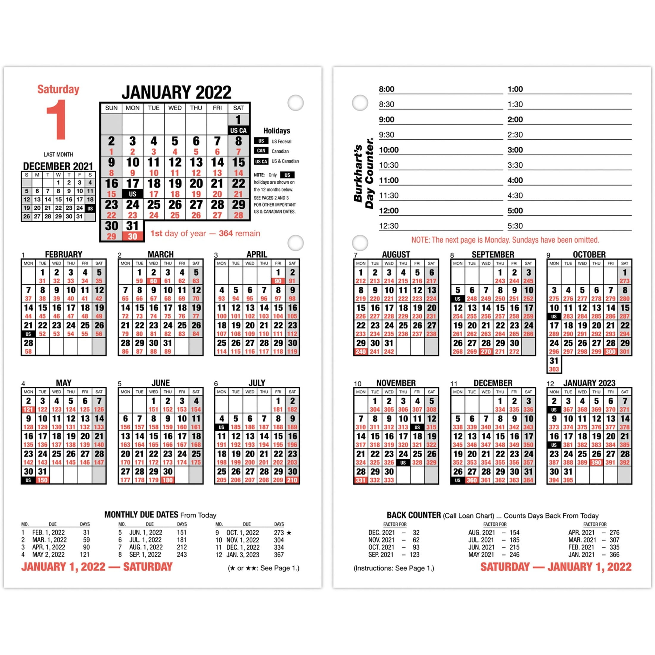 At-A-Glance Daily Loose-Leaf Desk Calendar Refill - Walmart.com