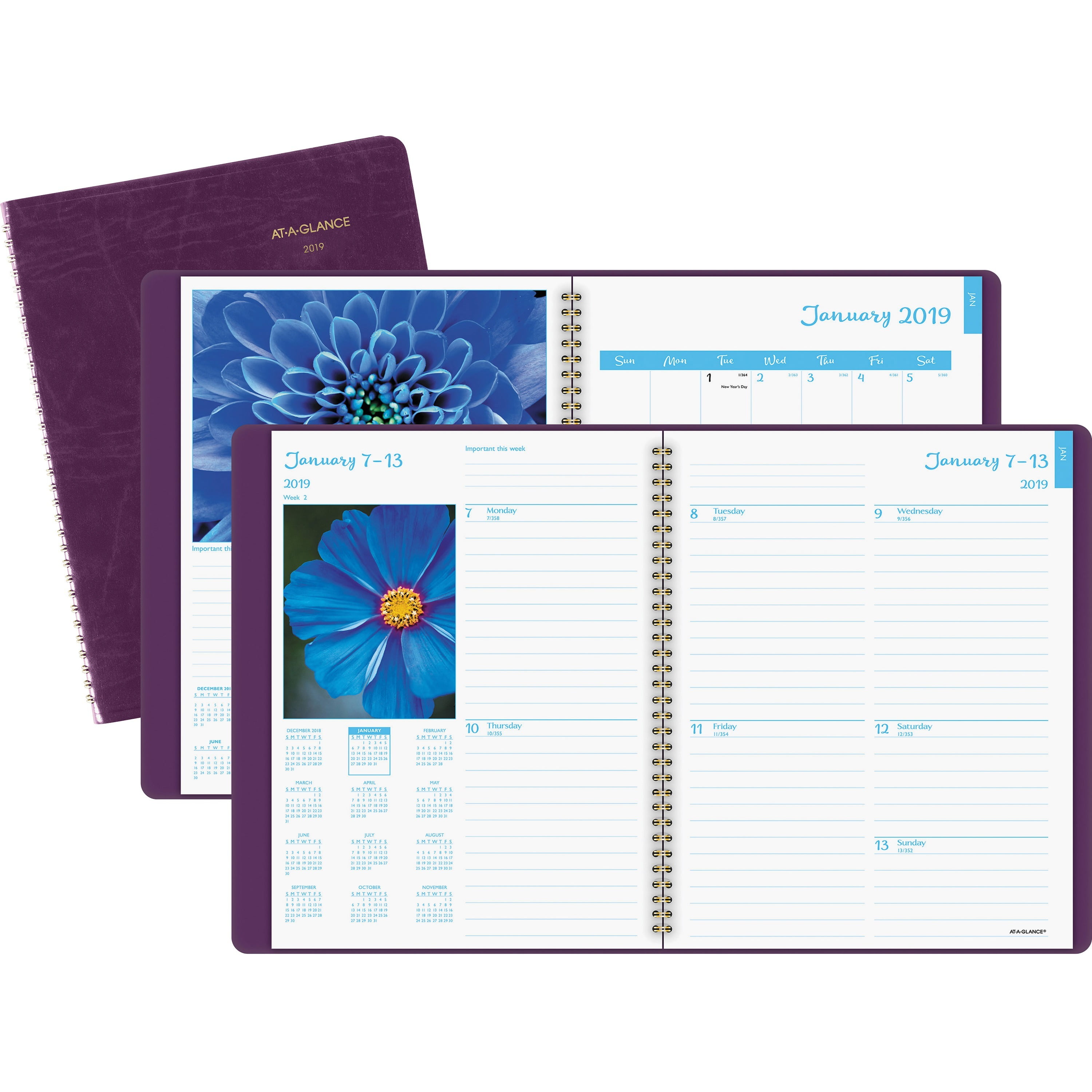 At-A-Glance DayMinder Floral Weekly/Monthly Planner, Assorted - Walmart.com