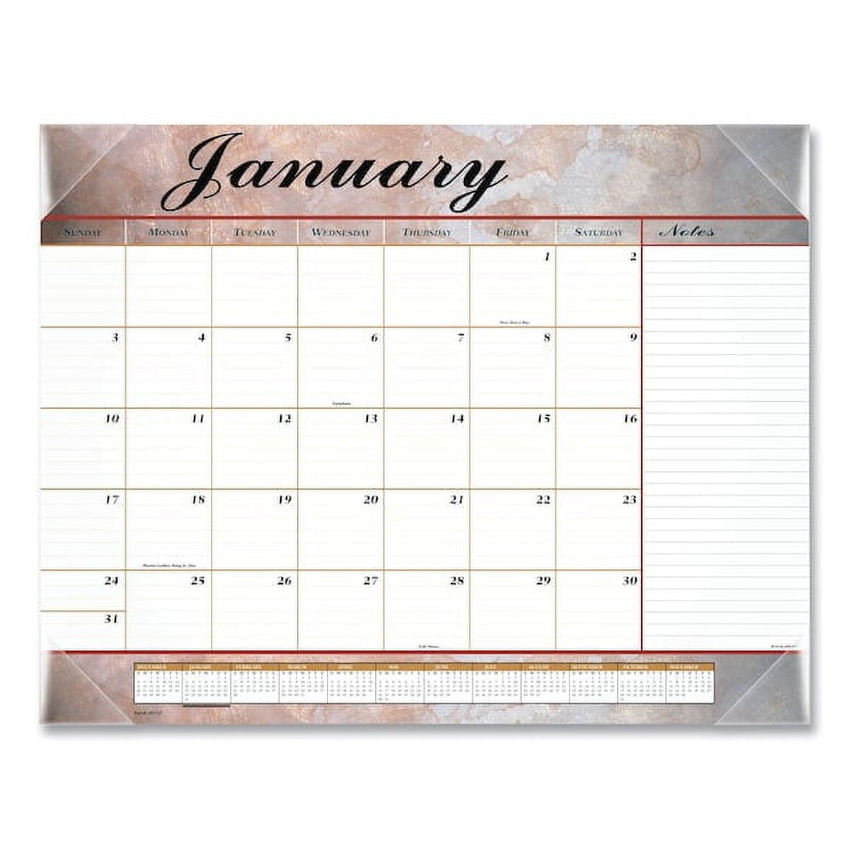 At-A-Glance Desk Calendar,Monthly,22"x17",Burgundy 89702 - Walmart.com