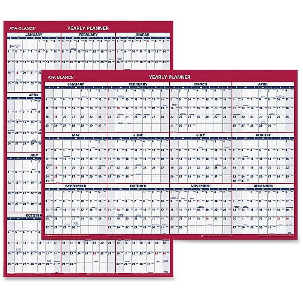 At-A-Glance Reversible Yearly Wall Calendar - Walmart.com