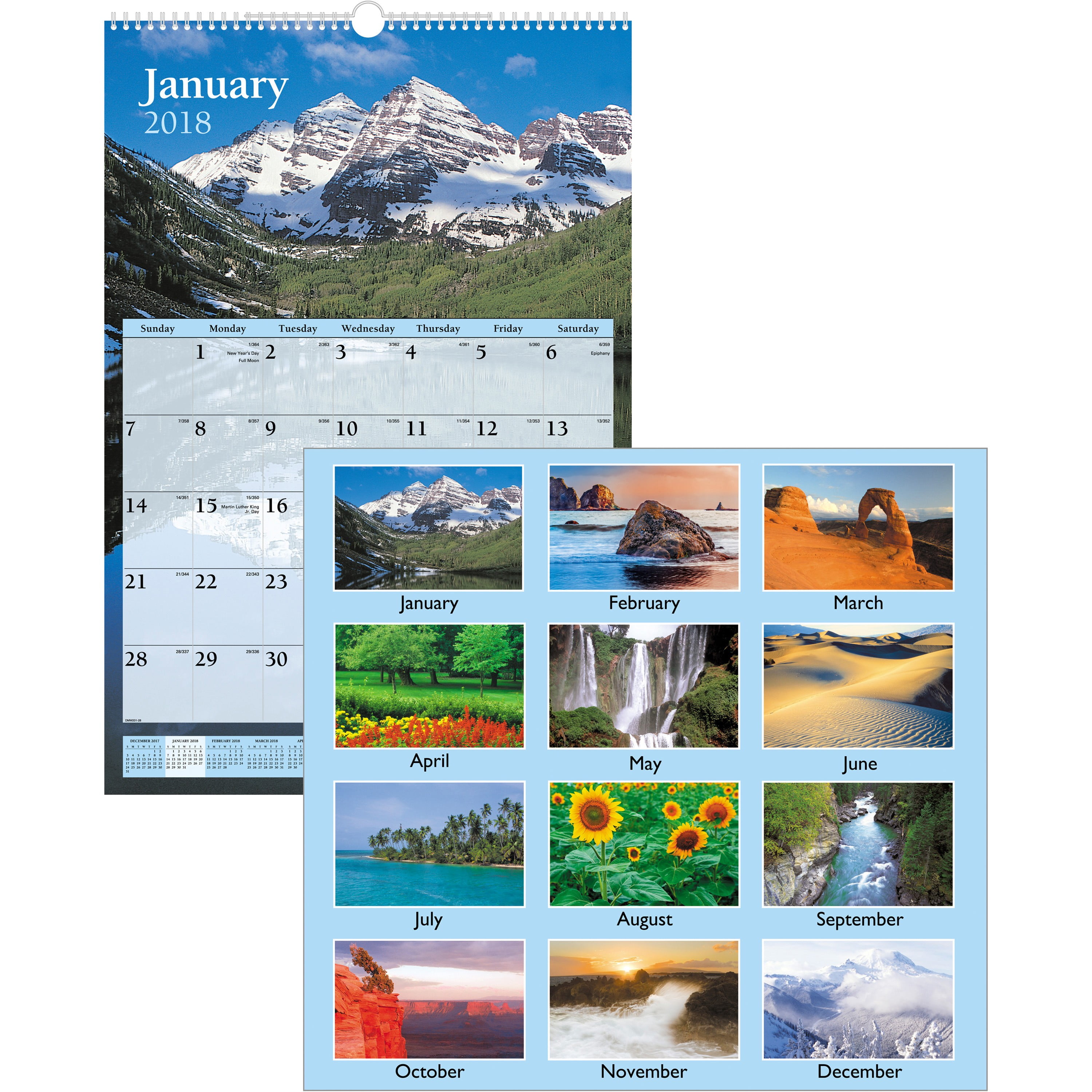 At-A-Glance Scenic Monthly Wall Calendar - Walmart.com