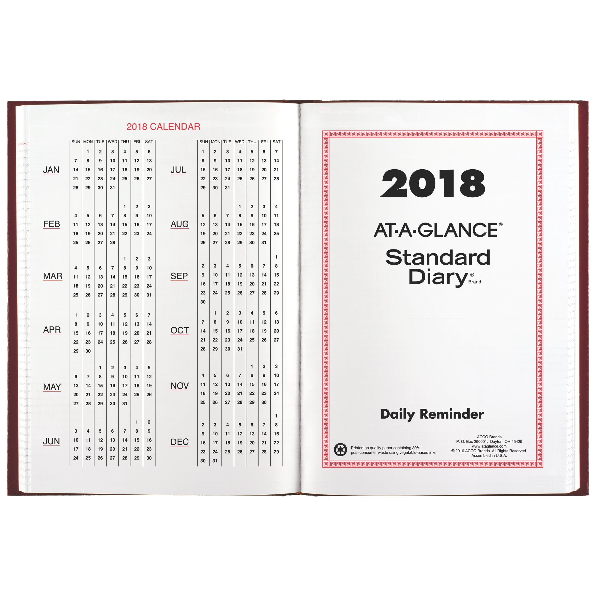 At-A-Glance Standard Diary Daily Diary - Standard Diary - Walmart.com