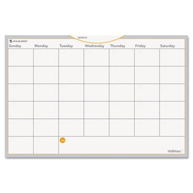 At-A-Glance WallMates Self-Adhesive Dry Erase Monthly Planning Surface ...