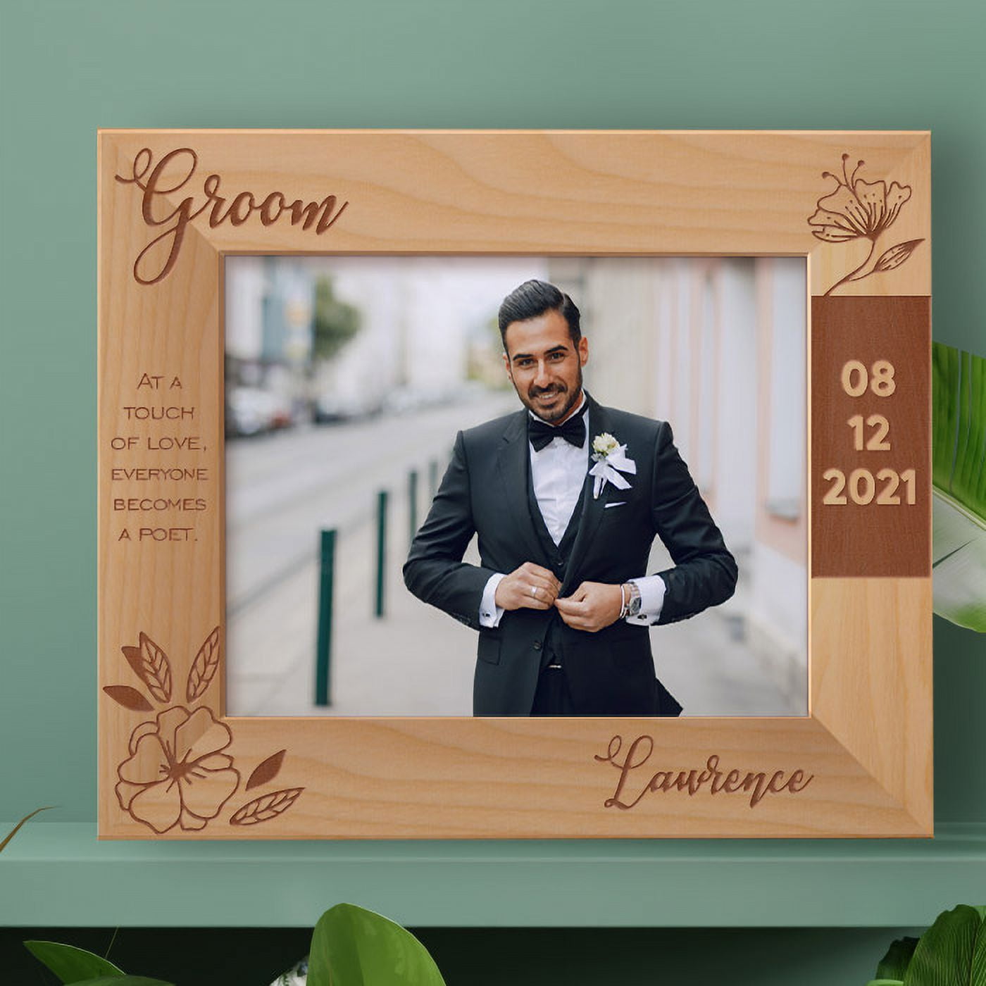 At A Touch Of Love, Everyone Becomes A Poet Personalized Wooden Frame ...
