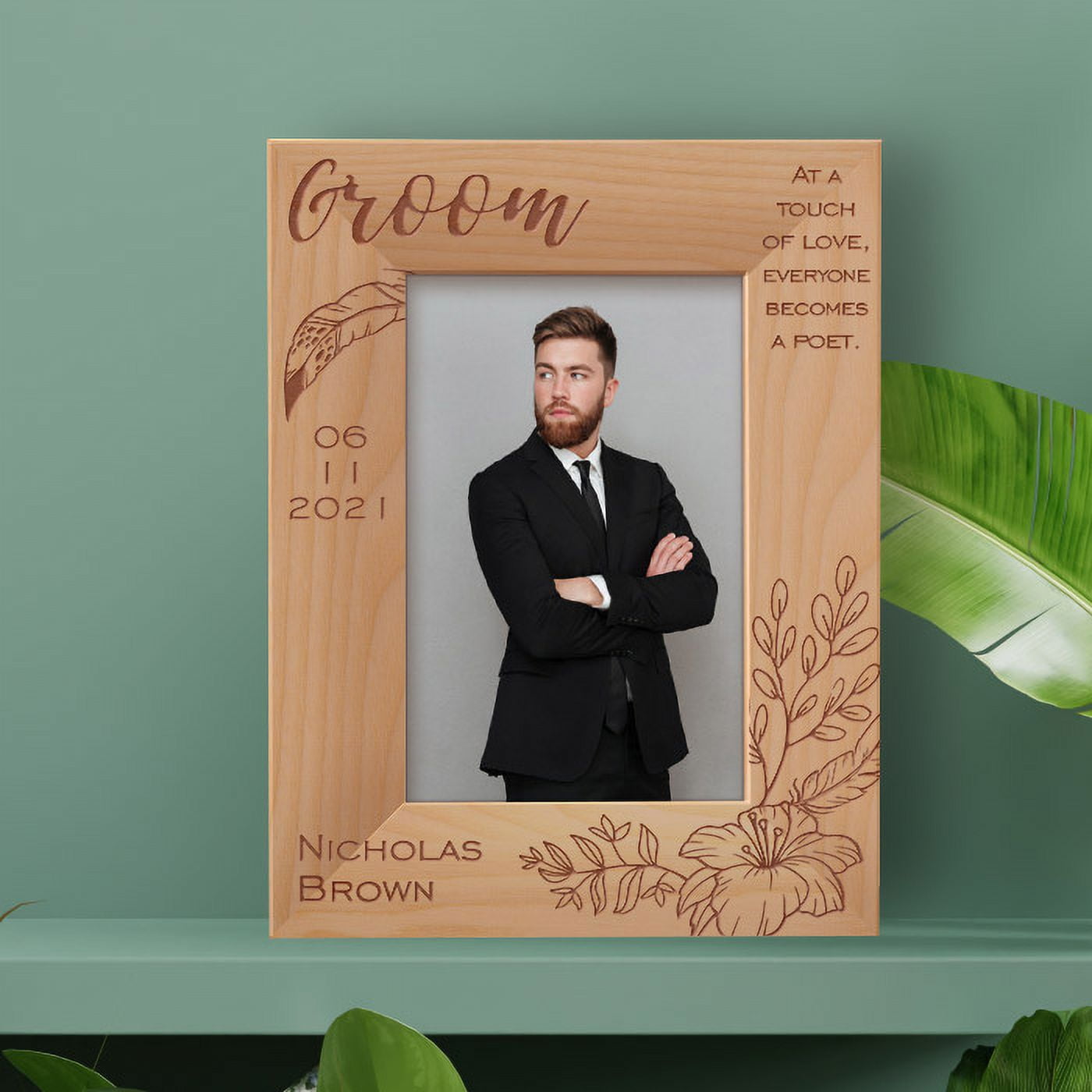 At A Touch Of Love, Everyone Becomes A Poet Personalized Wooden Frame 4 ...