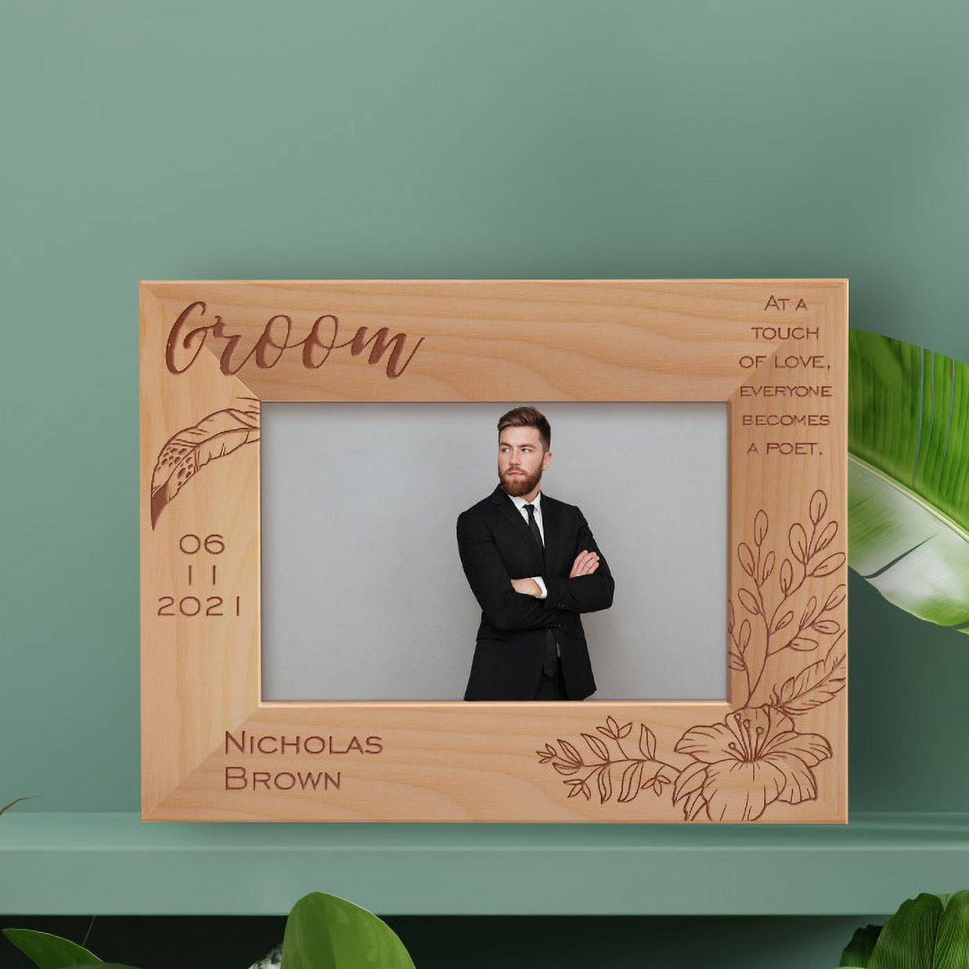 At A Touch Of Love, Everyone Becomes A Poet Personalized Wooden Frame-6 ...