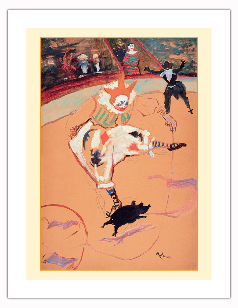 At the Circus Fernando Medrano with a Piglet - From an Original Color ...