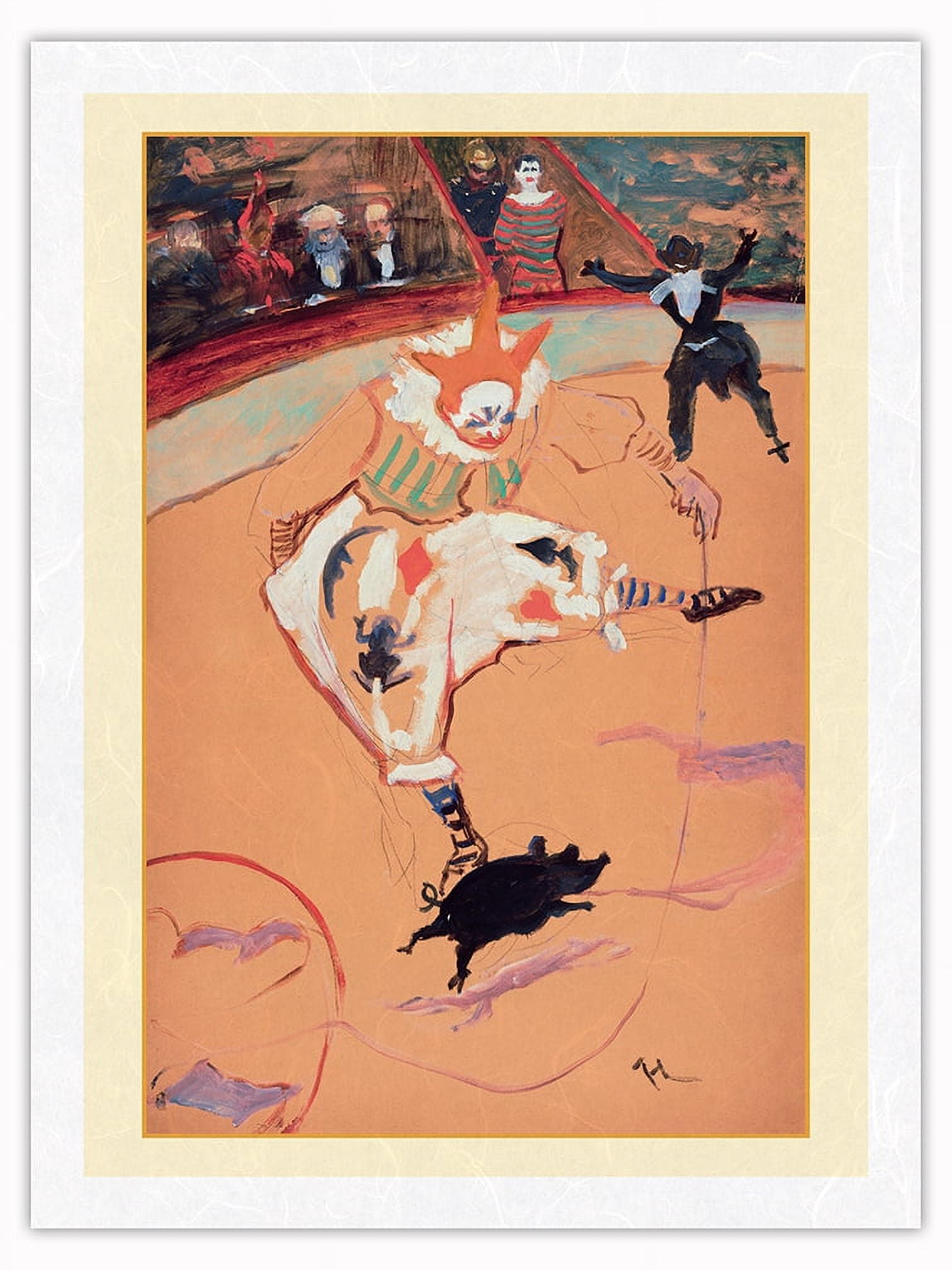 At the Circus Fernando Medrano with a Piglet - From an Original Color ...