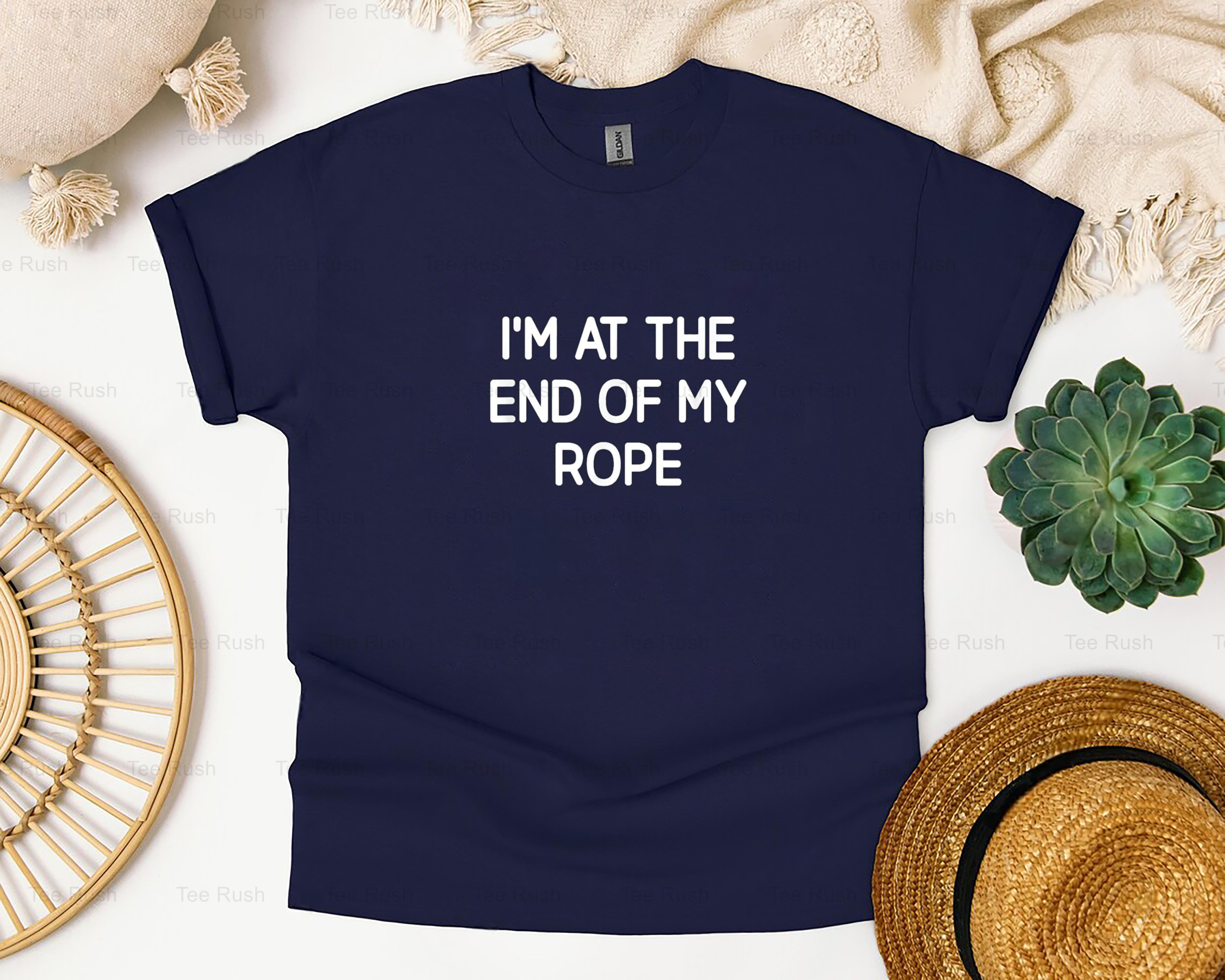 At End My Rope Funny Jokes Sarcastic Humor Saying Quote Stress Gift,T ...