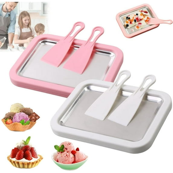At-Home Rolled Ice Cream Kit, Portable Instant Rolled Icecream Maker ...