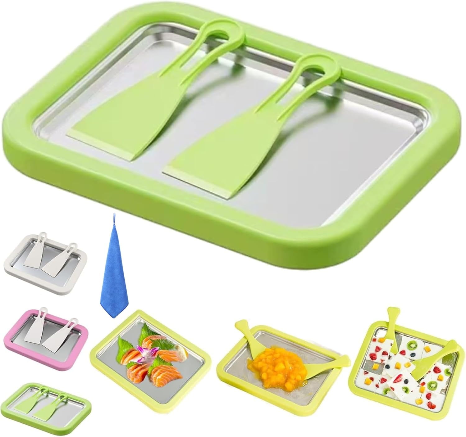 At-Home Rolled Ice Cream Kit, Portable Instant Rolled Maker Machine ...