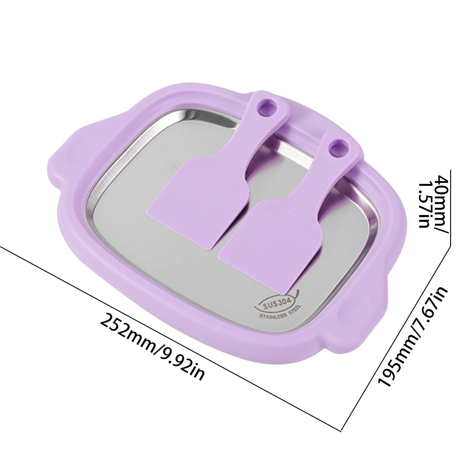 At-Home Rolled Ice Cream Maker Kit - Instant Freeze Plate with 2 ...