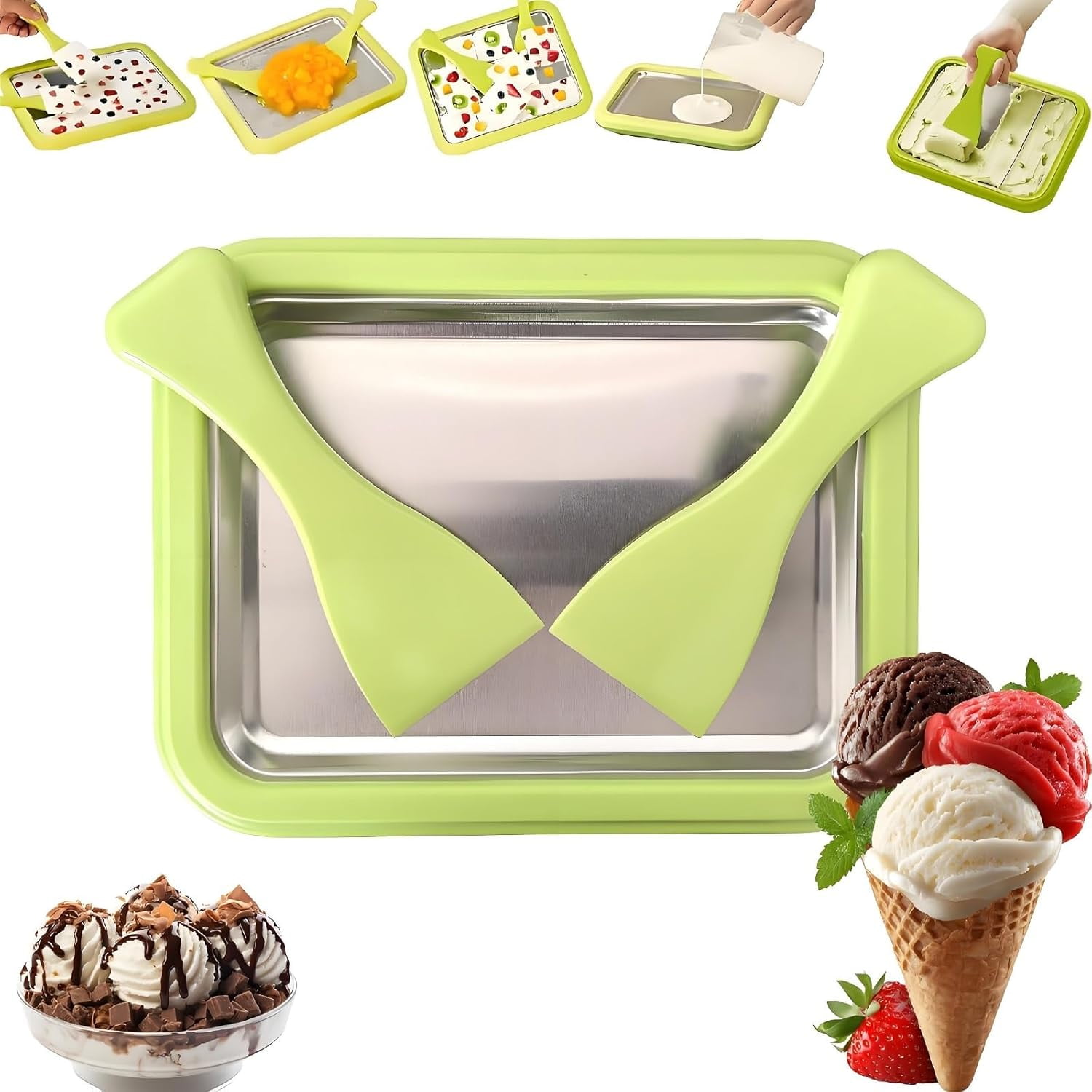 At-Home Rolled Ice Cream Maker Kit, New Portable Instant Ice Cream ...