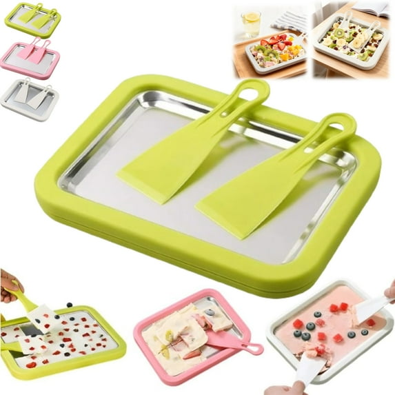 At-Home Rolled Ice Cream Maker Kit, Rolled Ice Cream Tray Instant ...