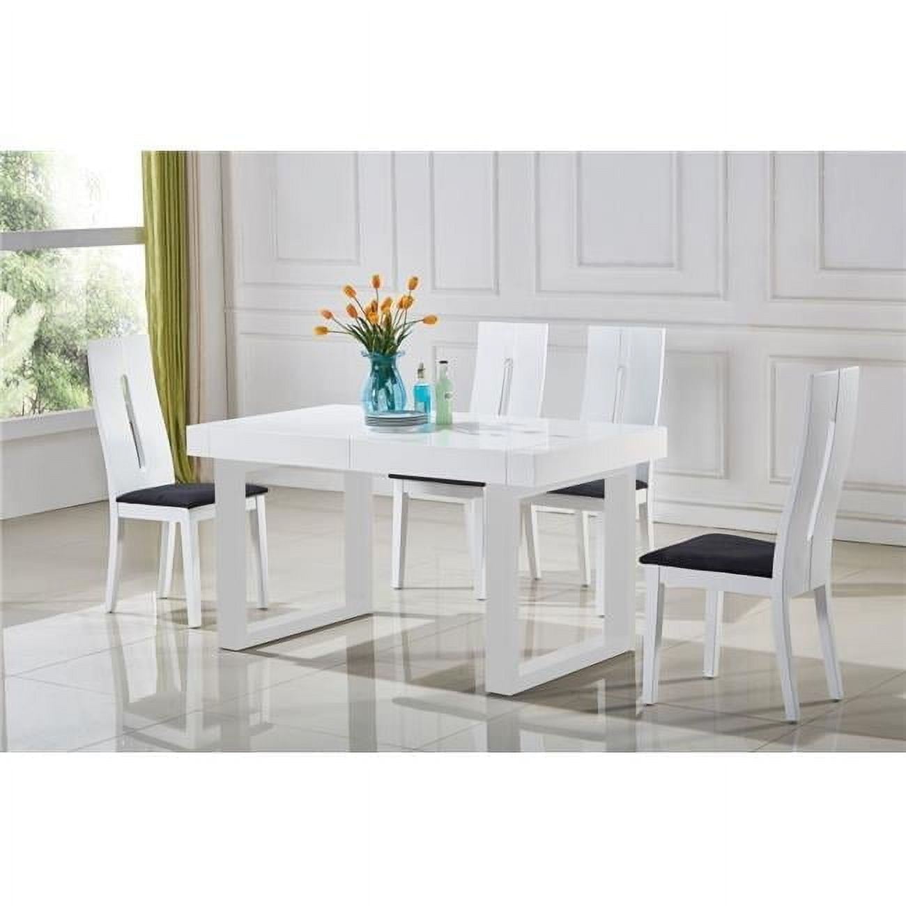 At Home USA 9506W Laura Modern Dining Table, White - Walmart.com