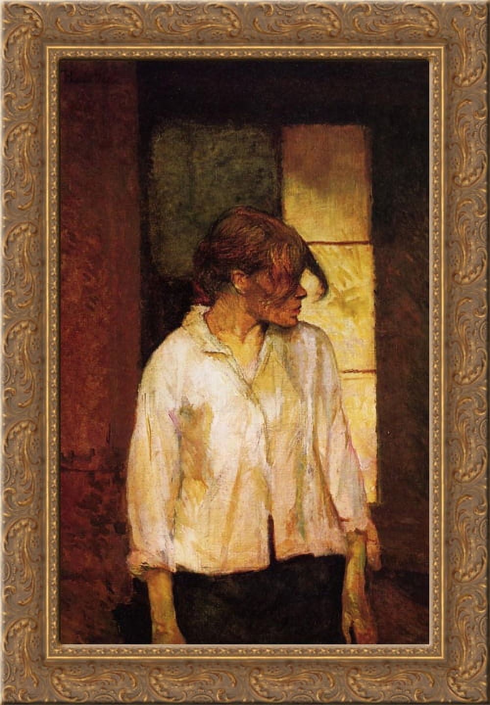 At Montrouge ( Rosa la Rouge) 24x18 Gold Ornate Wood Framed Canvas Art ...