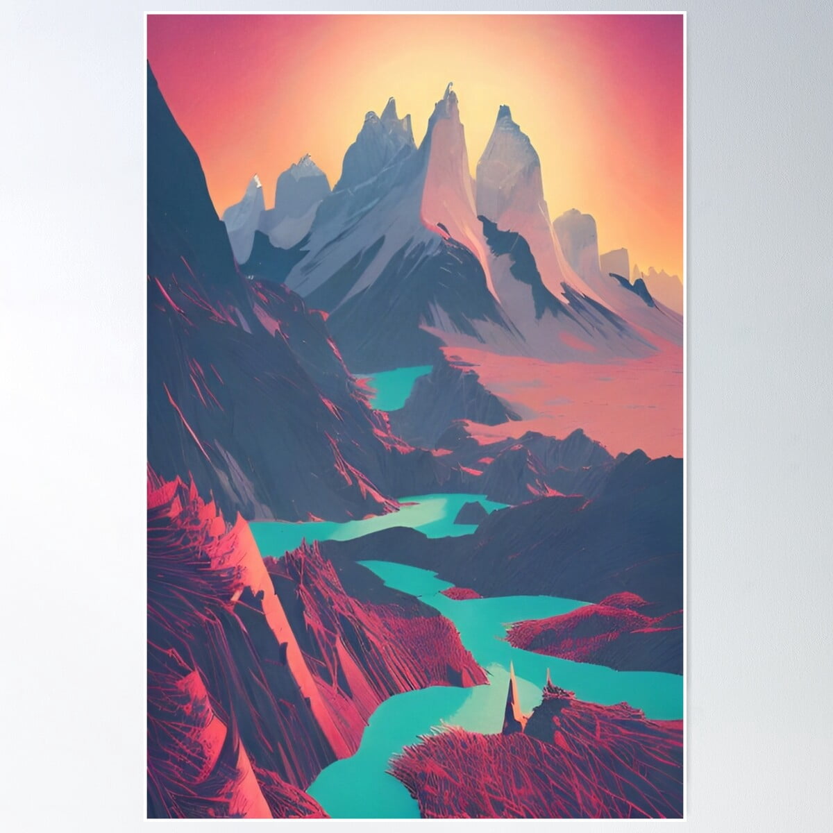 At Peace In Patagonia Poster Wall Art, Modern Wall Decor For Living ...