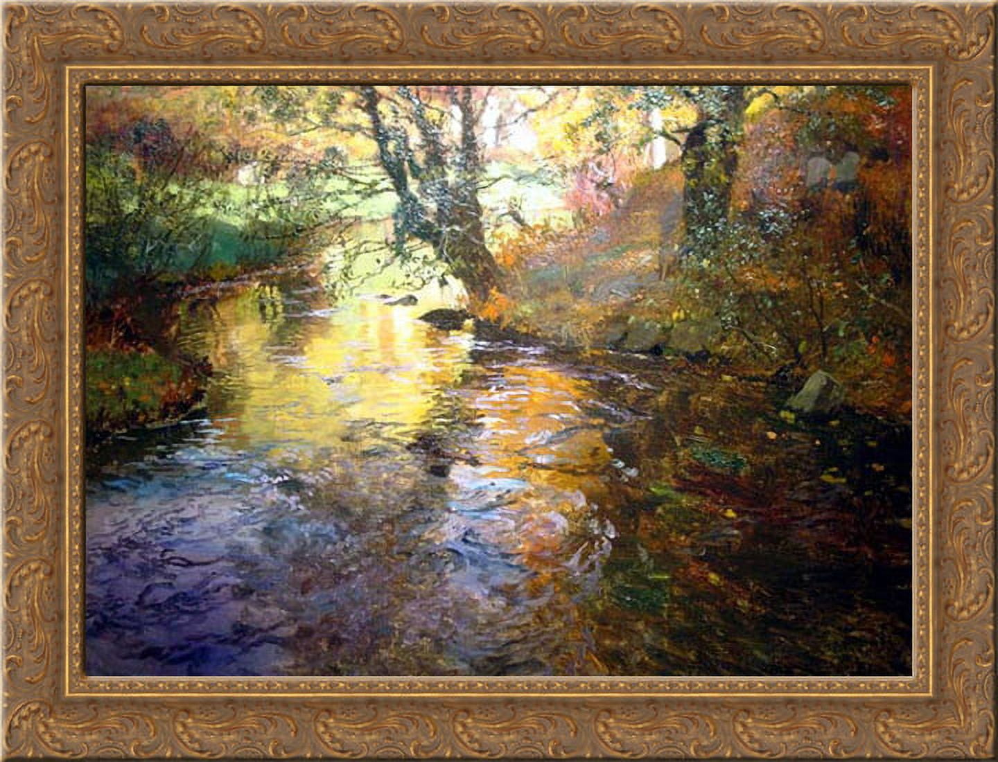 At Quimperle 24x18 Gold Ornate Wood Framed Canvas Art by Frits Thaulow ...