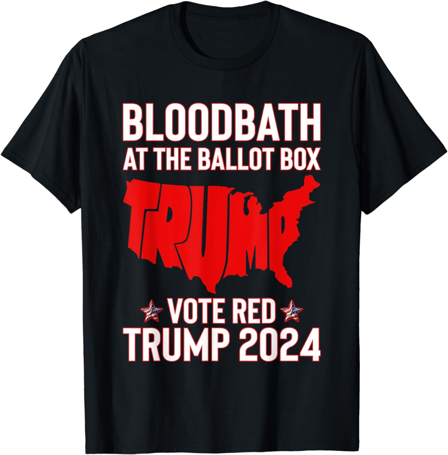 At The Ballot Box 2025 Vote Red USA Map MAGA T-Shirt - Walmart.com