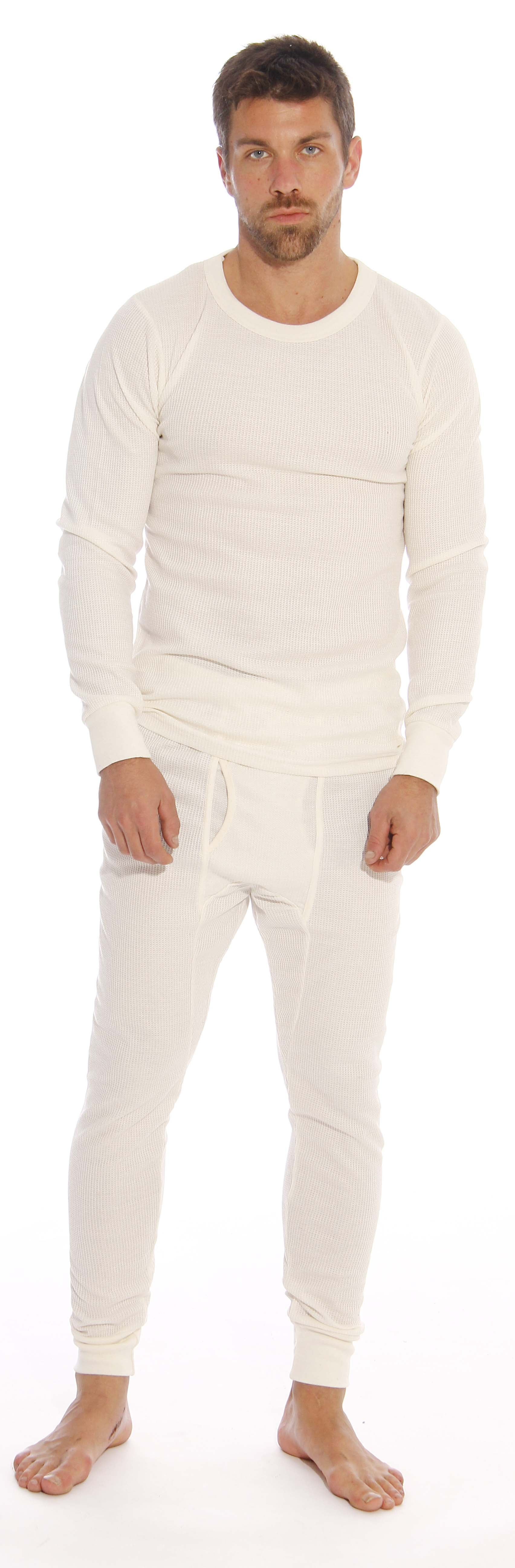 University Scarf Men's Thermal Underwear Set - Comfortable Waffle Knit ...