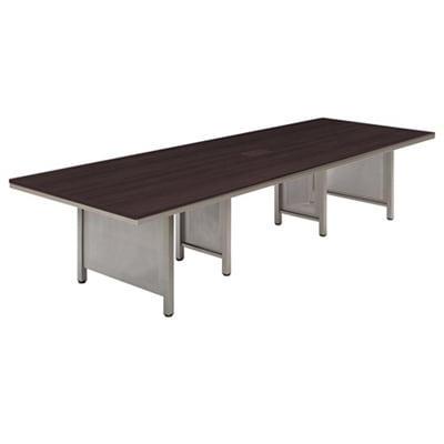 At Work 12' Conference Table with Espresso Laminate Top and Brushed ...