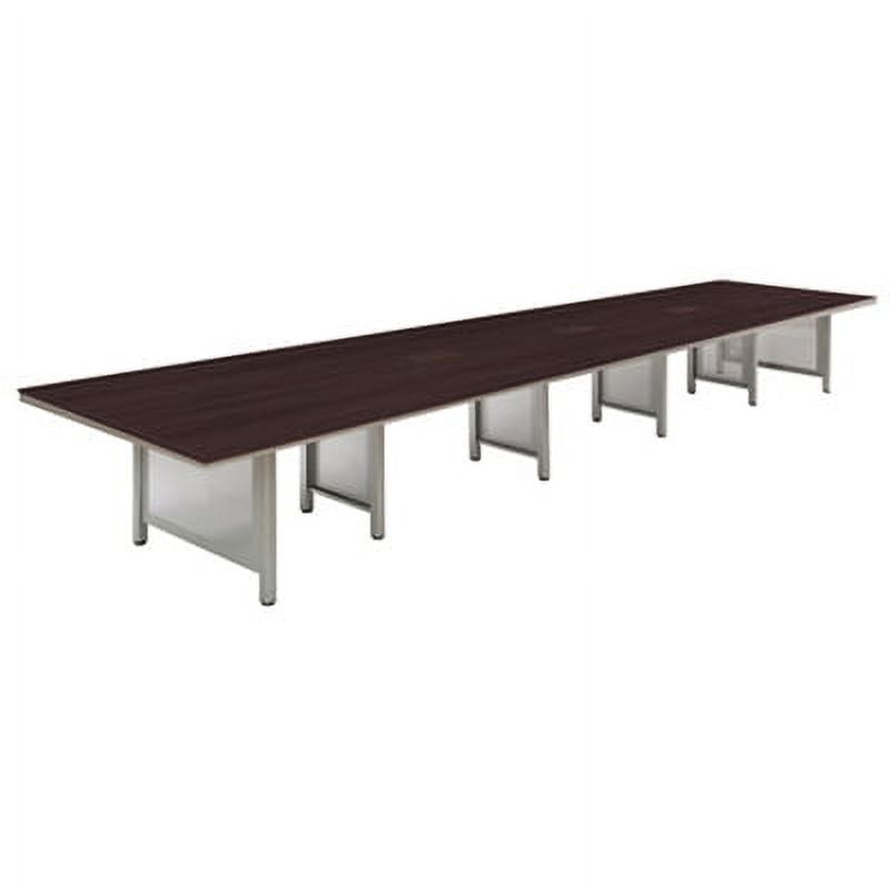 At Work Expandable Conference Table 20' Espresso Laminate Top/Brushed ...