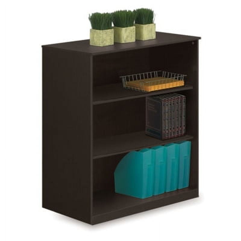 At Work Three Shelf Bookcase Espresso Laminate - Walmart.com