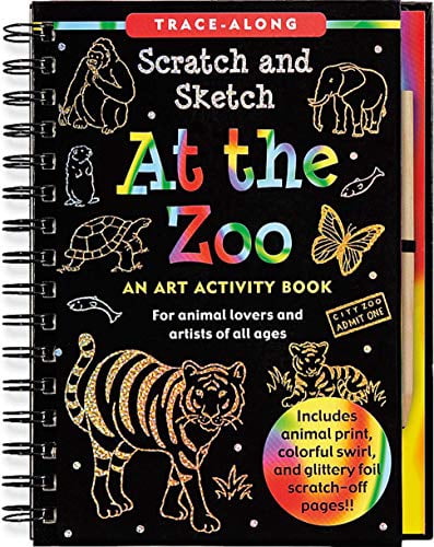 Pre-Owned At the Zoo Scratch & Sketch (An Art Activity Book for Animal ...