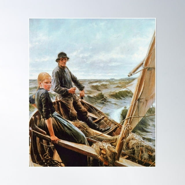 At sea-Albert Edelfelt Poster, 18x24 UNFRAMED - Walmart.com