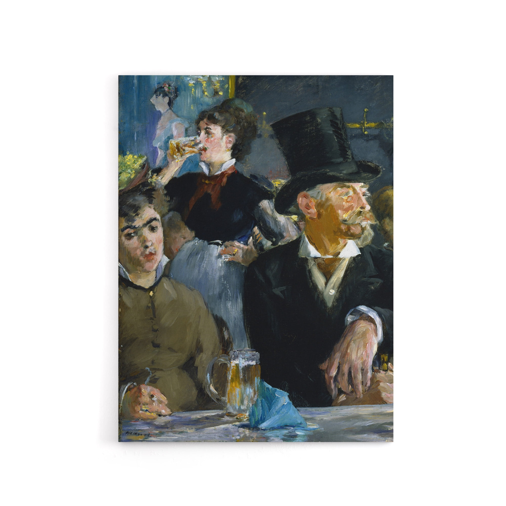 At the Cafe Paris Nightlife Scene Manet Vintage Canvas Wall Art 24X32 ...