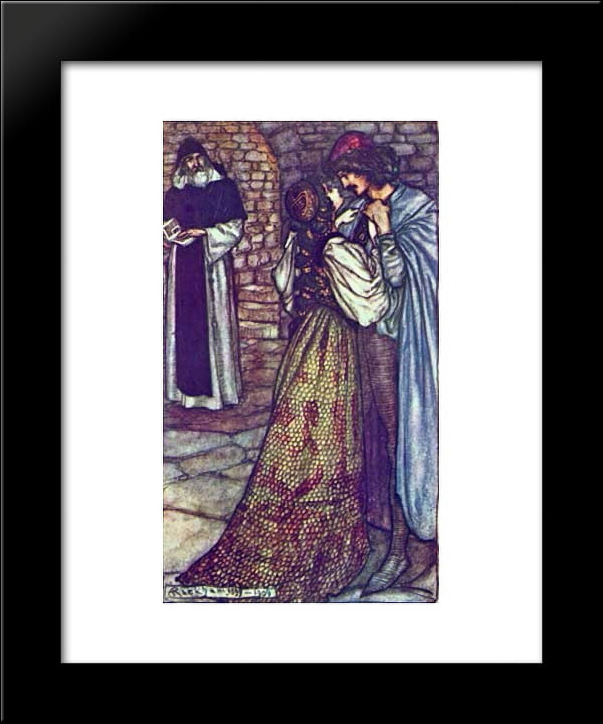 At the Cell of Friar Lawrence 20x24 Framed Art Print by Rackham, Arthur ...