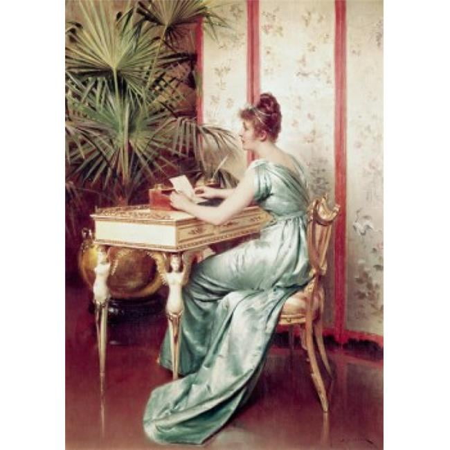 At the Writing Table Soulacroix Charles1825-C.1900 French Poster Print ...